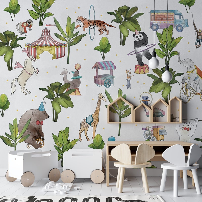 Circus Wall Mural - Etsy