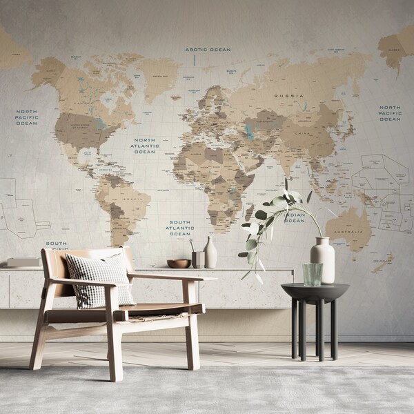 Map Wallpaper - Etsy