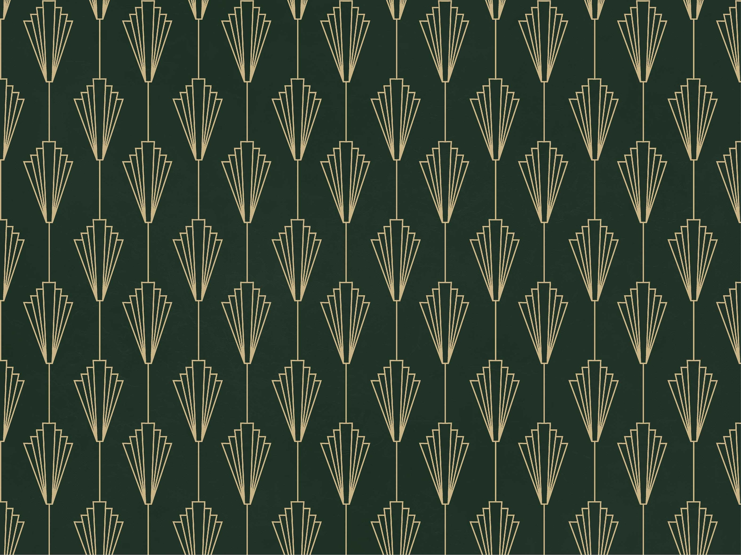 Dark Green Art Deco Wallpaper, Geometric Wall Mural, Art Deco Wall Art ...