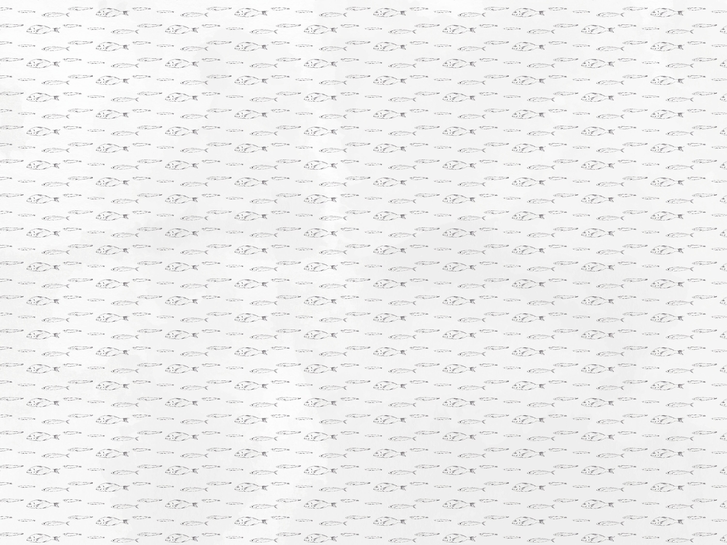 Fish Wallpaper, Black Fishes Wall Mural - Etsy