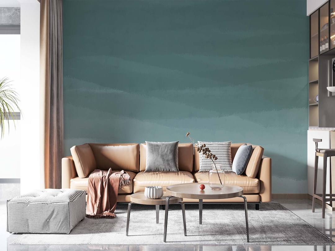 Soft Blue Modern Abstract Wallpaper, Peel Stick Wallpaper, Abstract ...