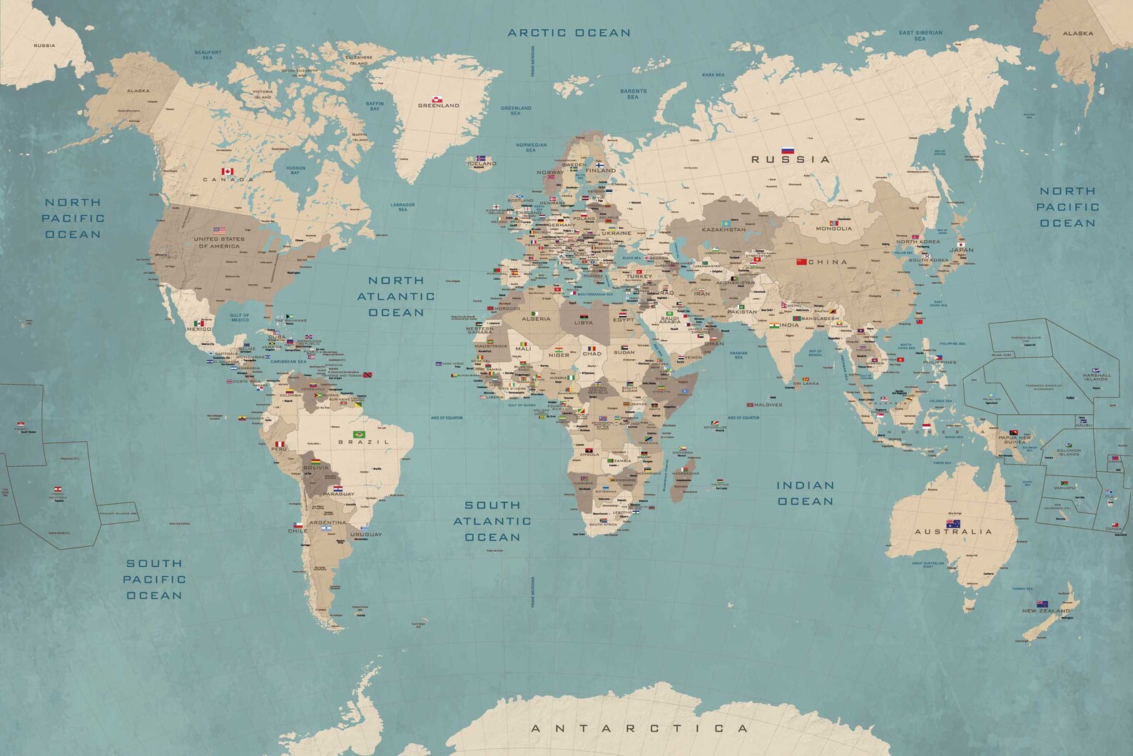 World Map Wallpaper Peel and Stick Map Wall Mural - Etsy