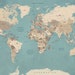 World Map Wallpaper, Peel and Stick, Map Wall Mural - Etsy