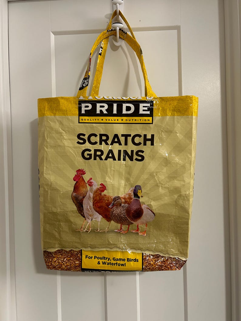 Upcycled Feed Sack Tote Bag: Reusable Eco-friendly Shopping Bag - Etsy