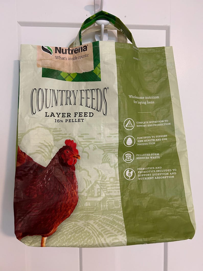 Upcycled Feed Sack Tote Bag: Reusable Eco-friendly Shopping Bag - Etsy