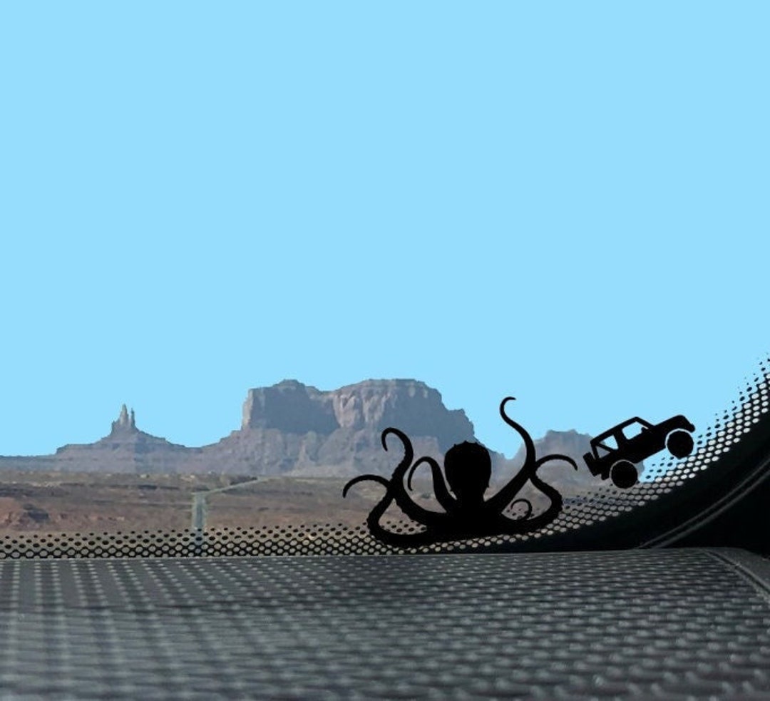Tiny Kraken Chasing 2 Door Car Decals - Etsy