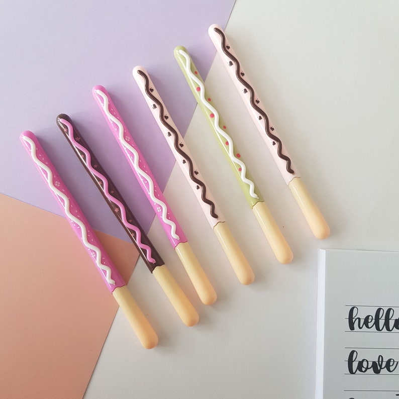 Cute Biscuit Stick Gel Pen Cute Cookie Pen Japanese Kawaii - Etsy UK