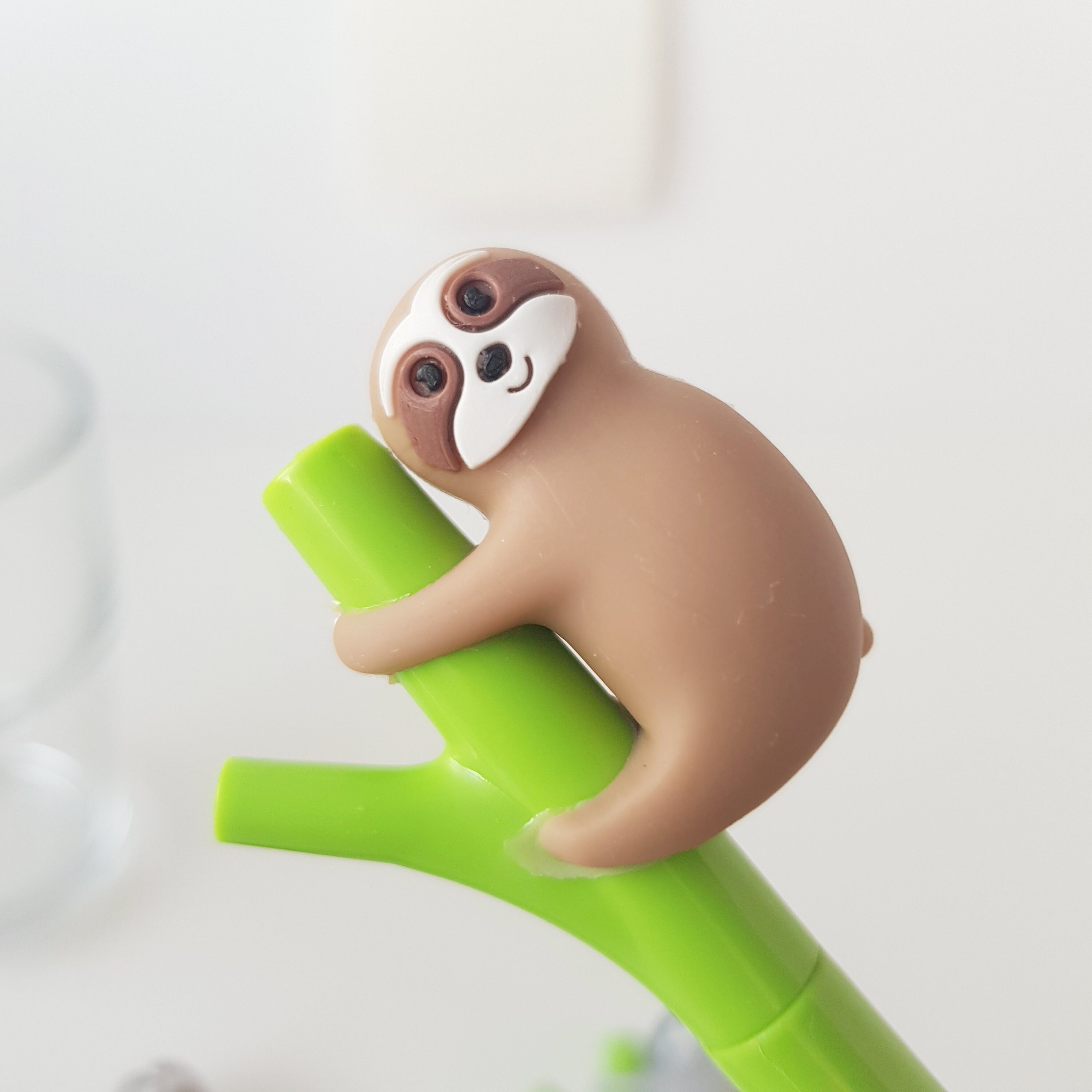 Cute Sloth Bamboo Pen, Animal Gel Pen, Japanese Kawaii Stationery ...