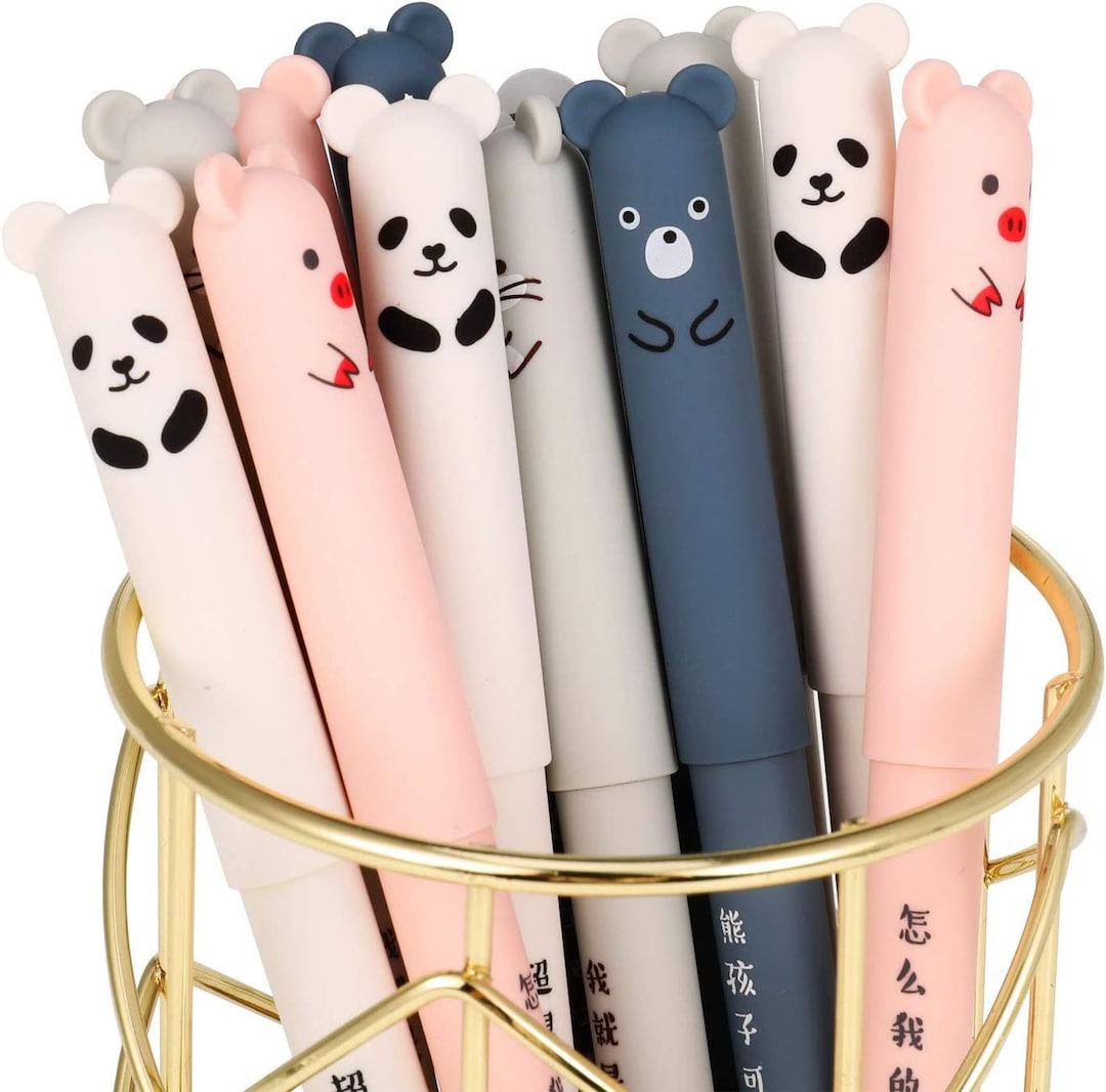 Kawaii Erasable Fineline Gel Pen Animal Bear Mouse Panda - Etsy