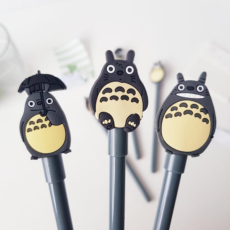 Cartoon Totoro, Black Ink Gel Pen, 1 Piece, School Supply, Japanese ...