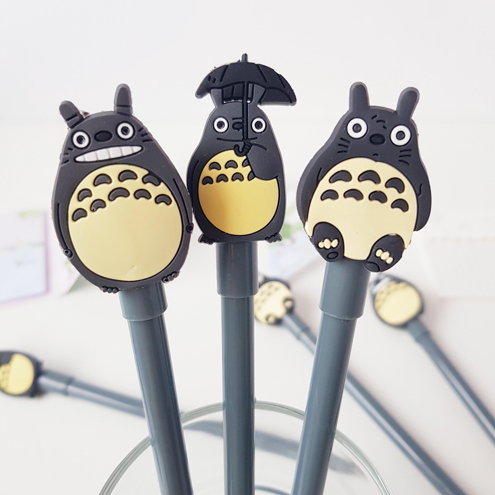 Cartoon Totoro, Black Ink Gel Pen, 1 Piece, School Supply, Japanese ...