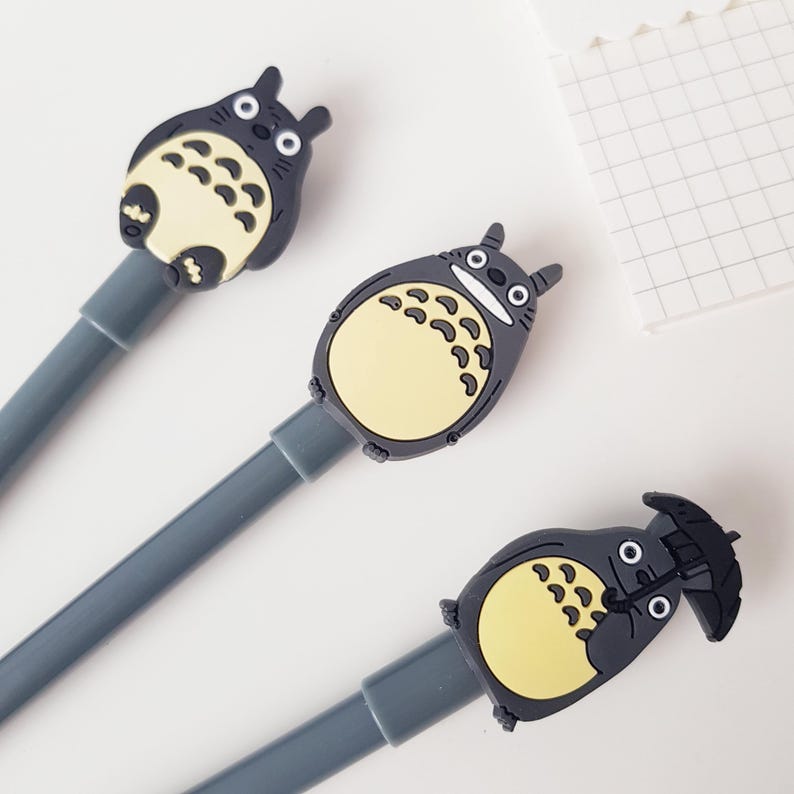 Cartoon Totoro, Black Ink Gel Pen, 1 Piece, School Supply, Japanese ...
