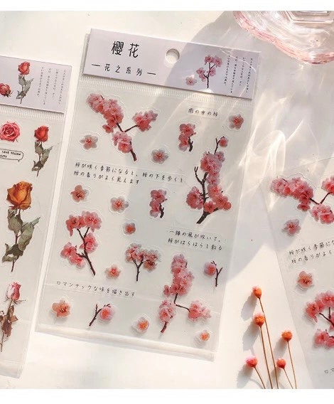 Flower Stickers for Journaling Scrapbooking Craft - Etsy UK