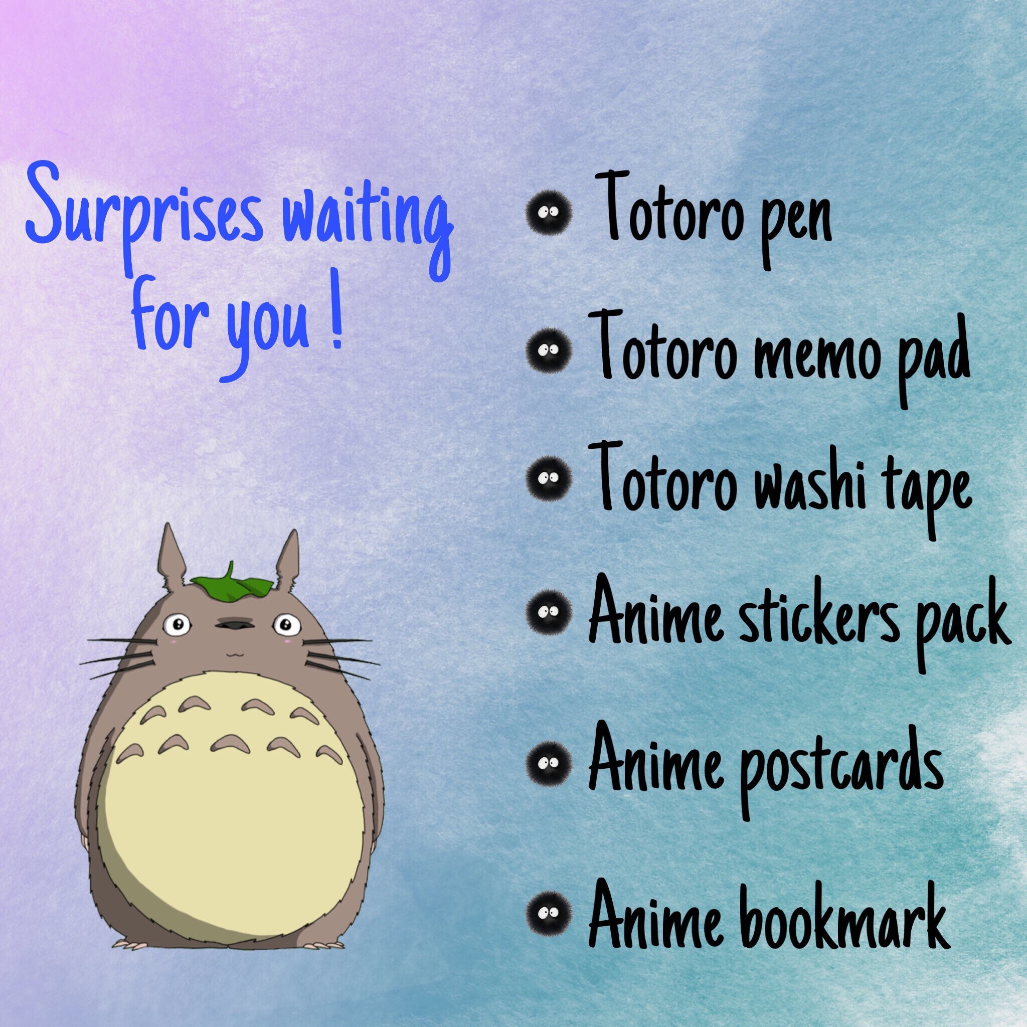 Studio Ghibli Surprise Box Anime Mystery Box Totoro Gift - Etsy