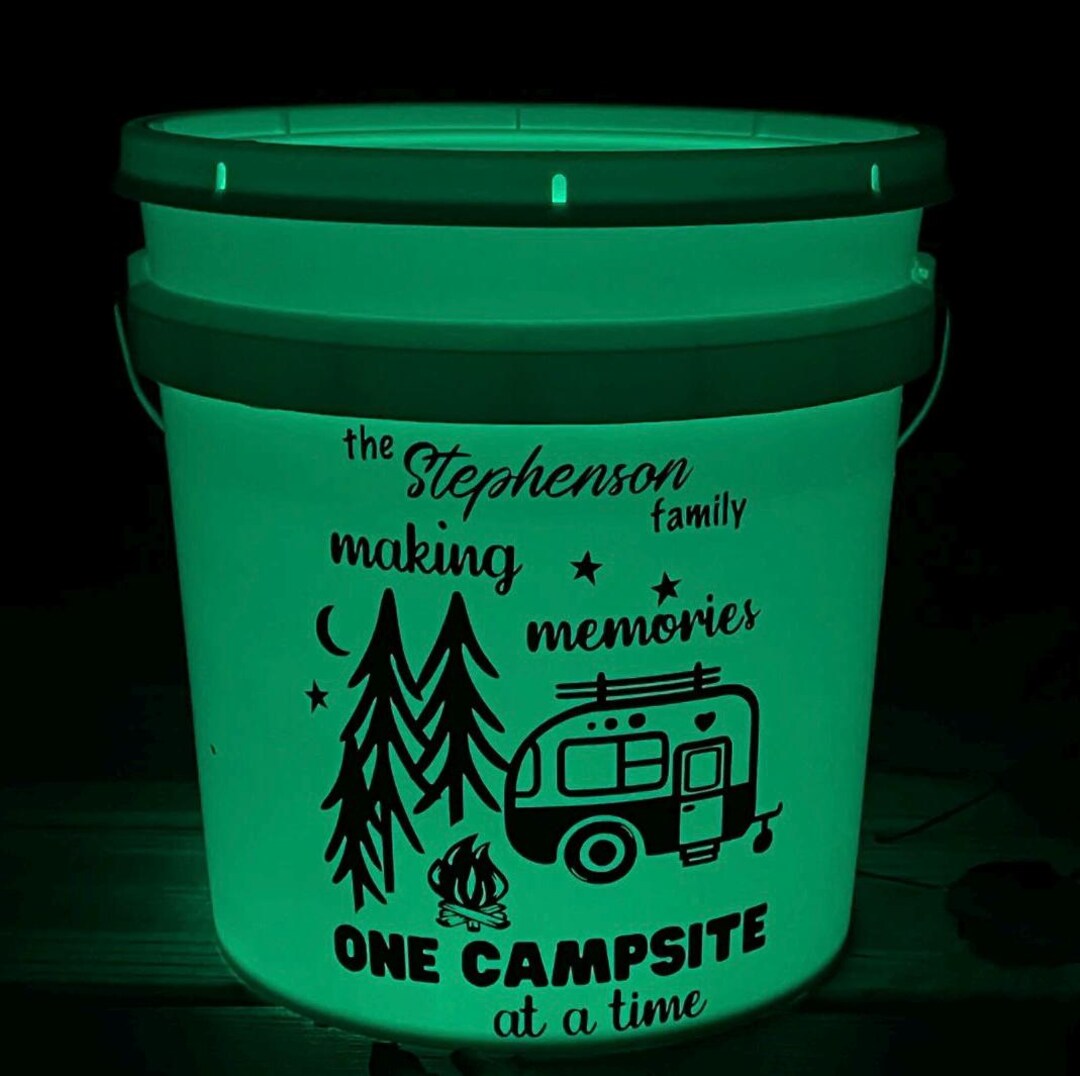 Camping Bucket Decal Kit, Custom Decal W/led Light and Remote, RV Decal ...