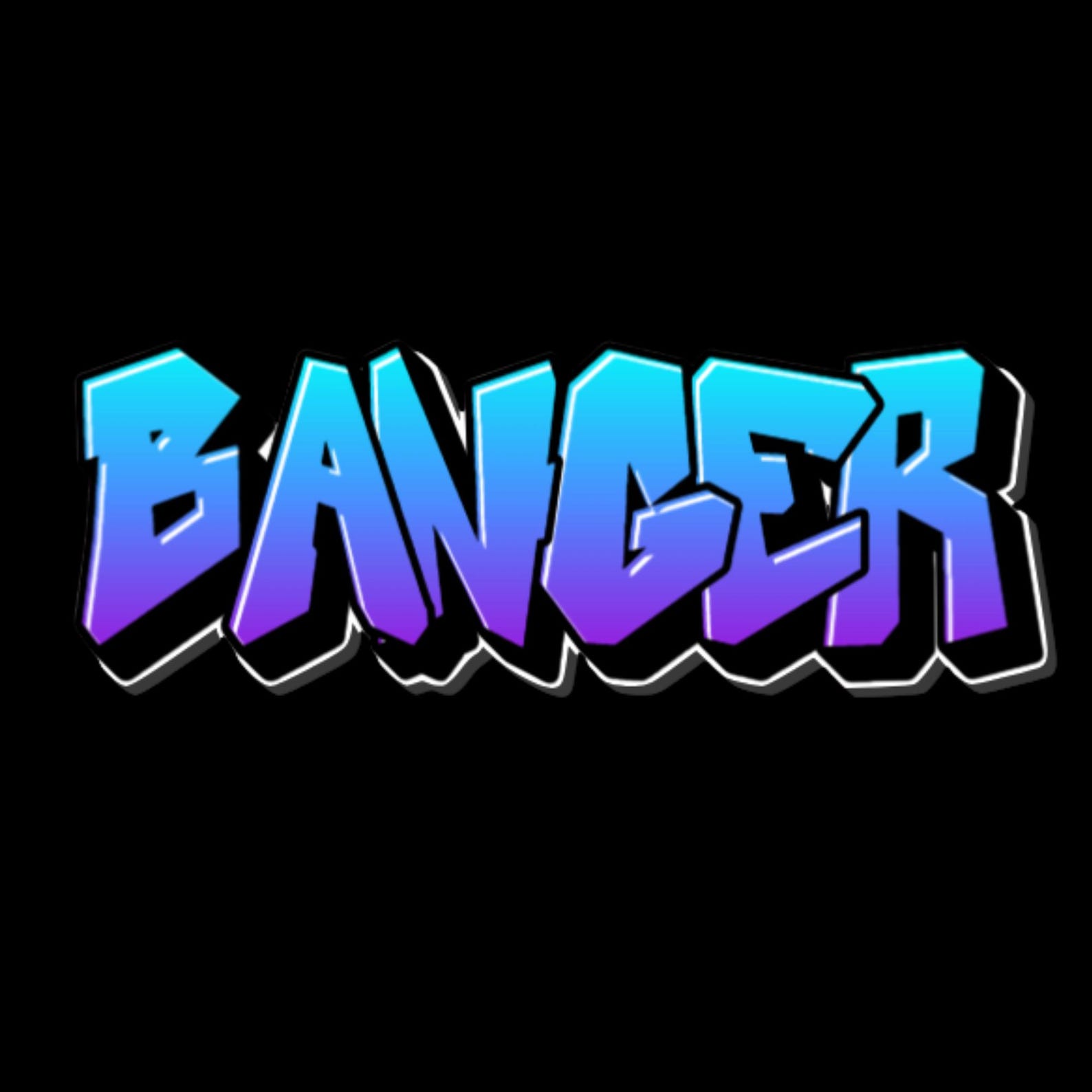 BANGER Purple Blue Transparent PNG Clipart - Etsy