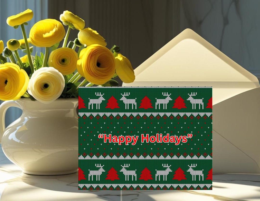 Happy Holidays Post Card Bundle Instant Digital Download. - Etsy