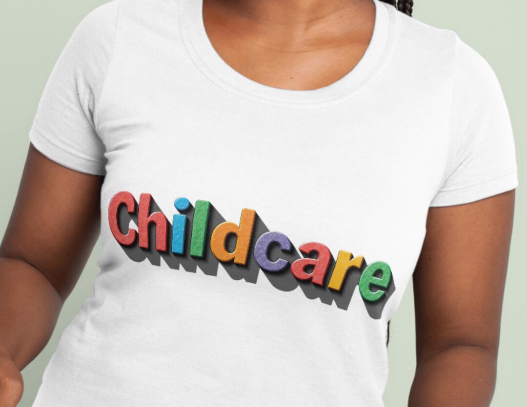 Watercolor Childcare With Shadow Letters Clipart - Etsy