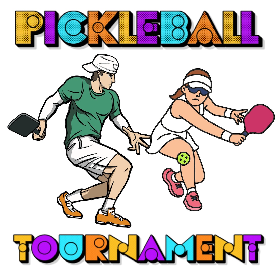 Vibrant Pickleball Tournament Transparent Clipart. - Etsy