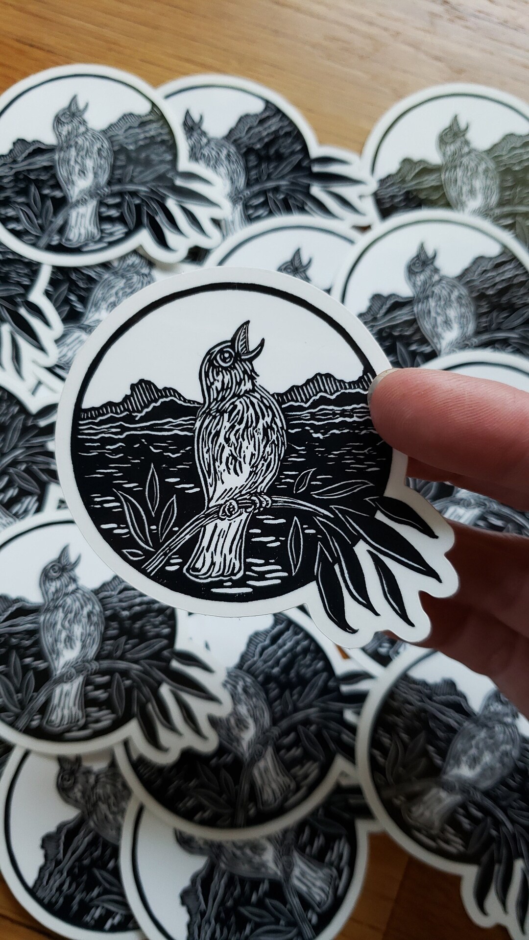 On the Crawfish, Yellow Warbler Sticker - Etsy