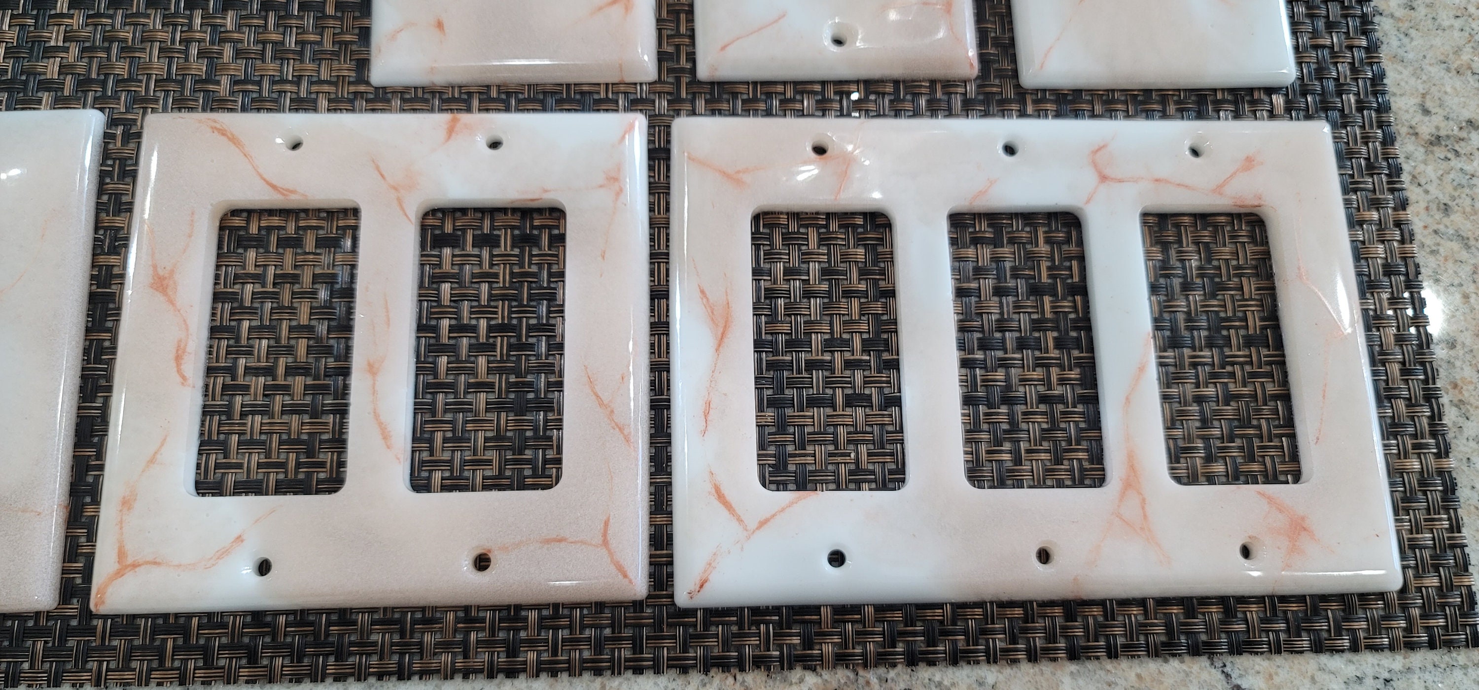 Choose Color Handmade Light Pastel Marbled Light Switch Plate, Outlet ...