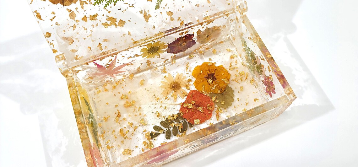 Handmade Resin Art Dried Pressed Flowers Transparent Clear - Etsy