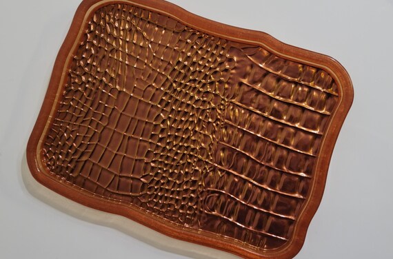 Dragon Skin Trinket Tray Gold Maple Brown Snake Crocodile - Etsy
