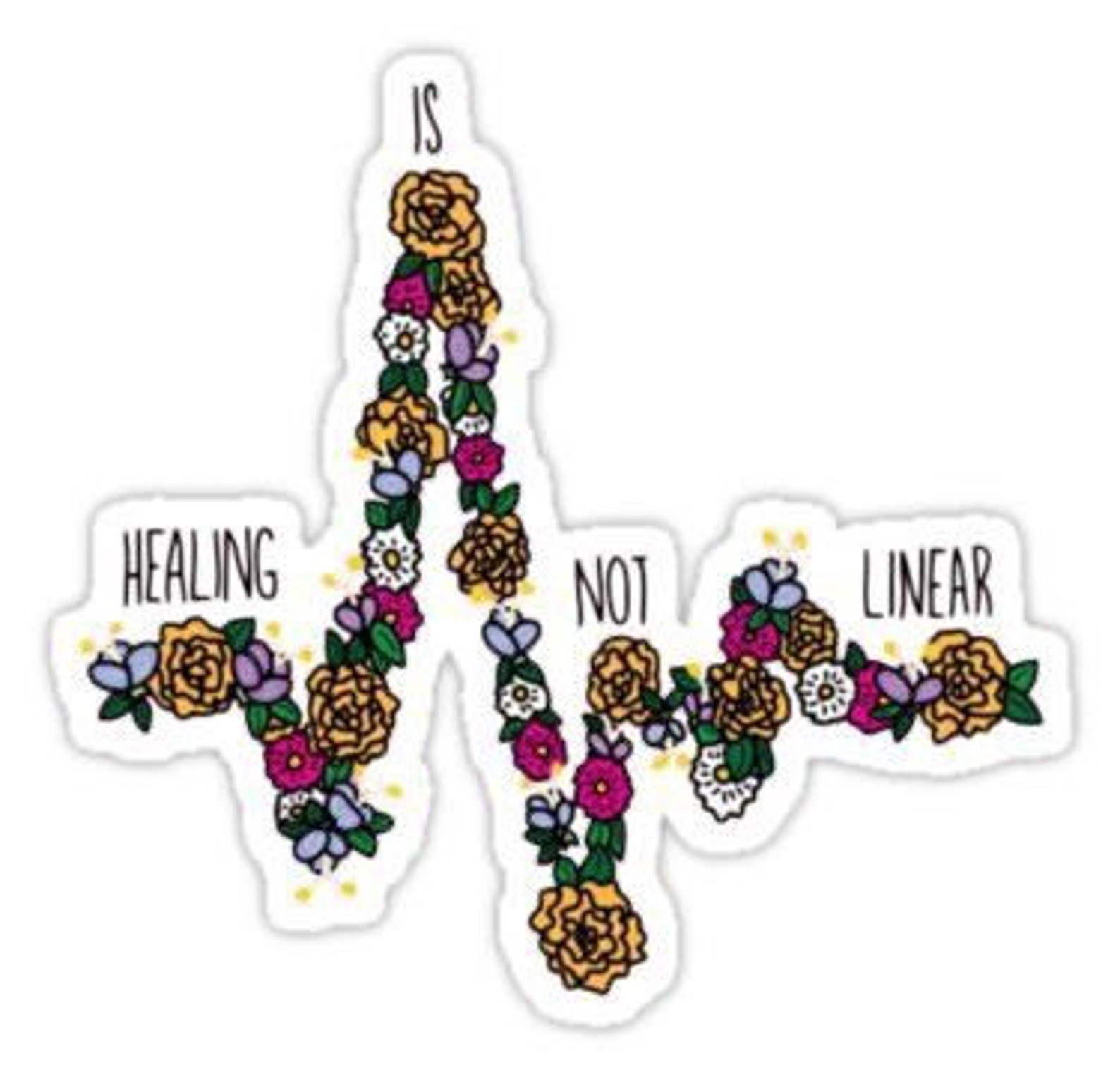 Healing is Not Linear Sticker - Etsy