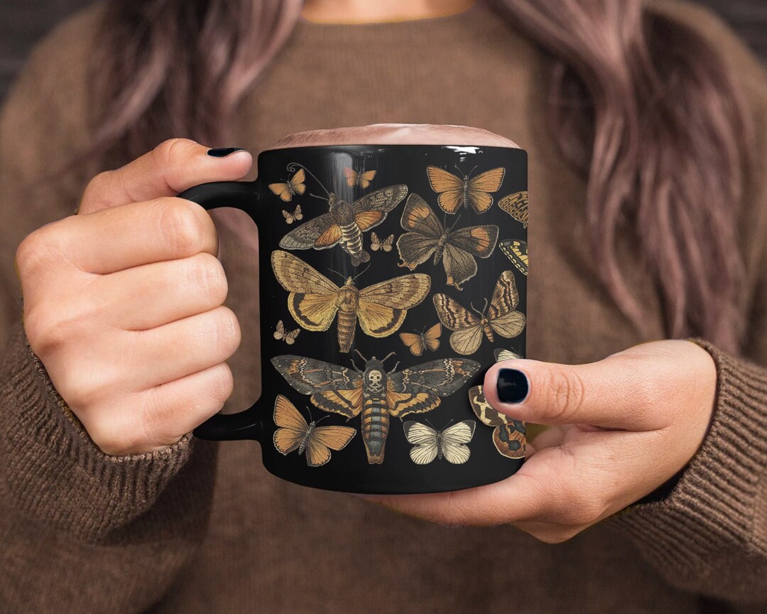 Moth Mug Cottagecore Mug Cottagecore Mugs Dark Cottagecore Forest Mug ...