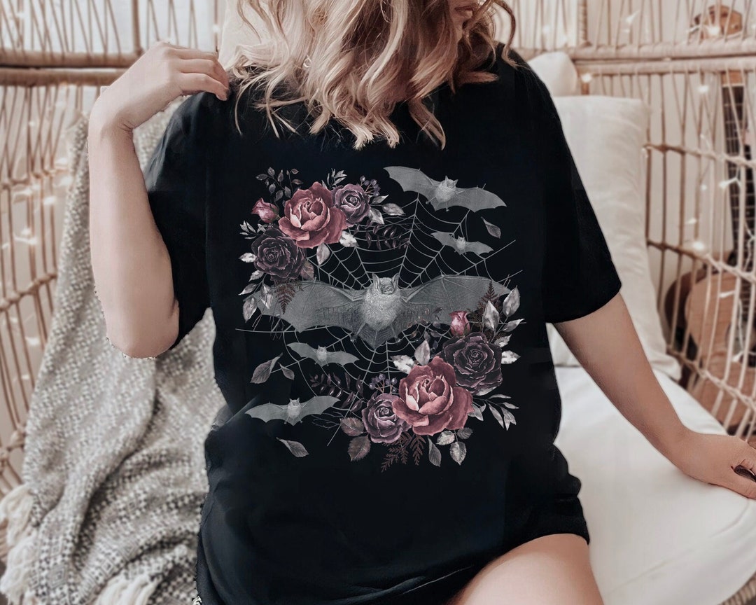 Bat Shirt Vampire Bat Dark Academia Shirt Cute Bat Goblincore Shirt ...