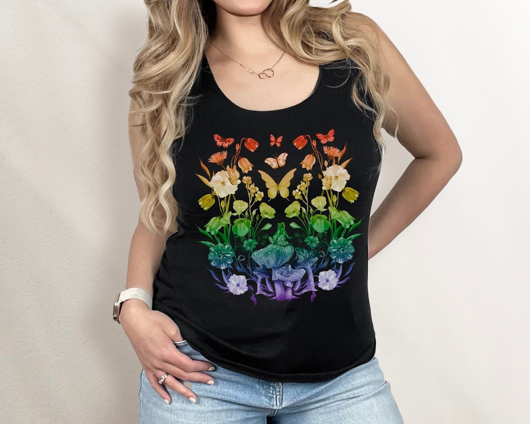 Cottagecore Pride Tank Top Gay Pride Tank Discreet Pride Subtle Pride ...