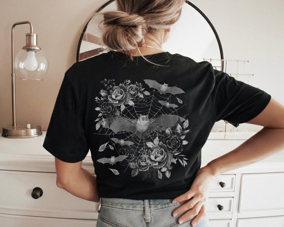Bat Shirt Vampire Bat Dark Academia Shirt Cute Bat Goblincore Shirt ...
