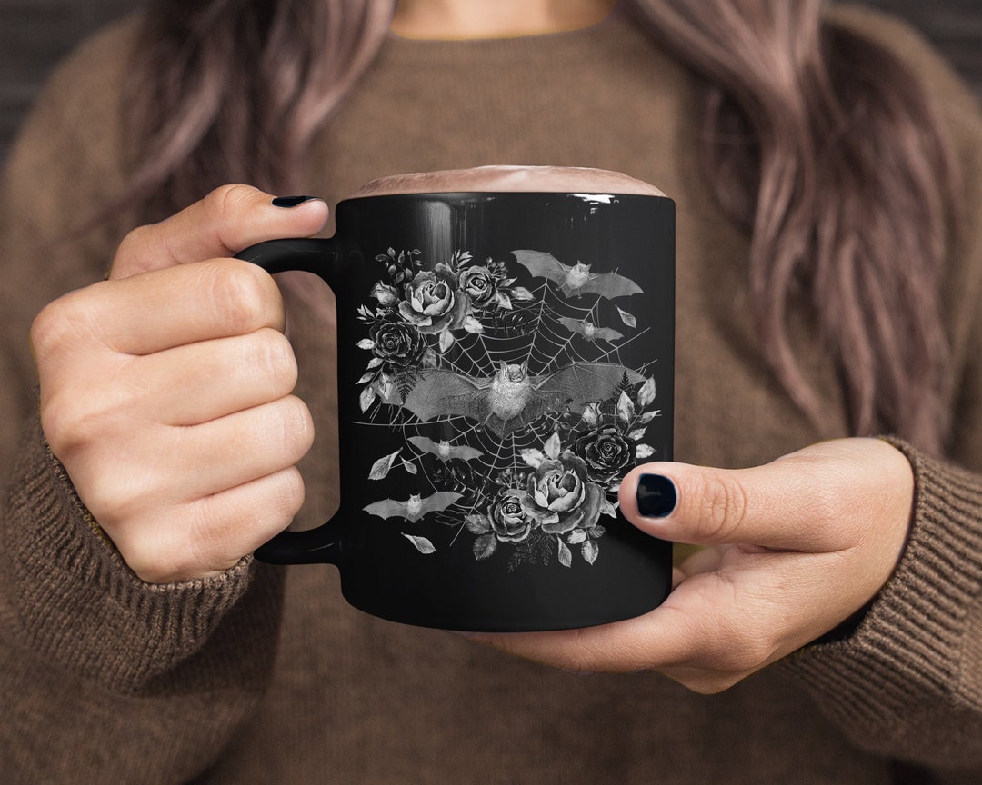 Bat Mug Witchy Mug Goth Mug Cute Bat Mug Witchy Stuff Aesthetic Mug ...