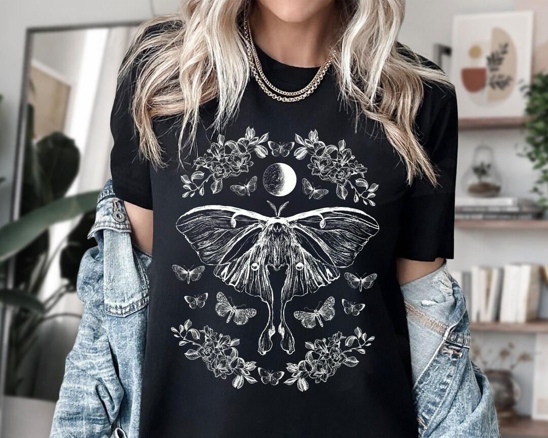 Luna Moth Celestial Moth Insect Shirt Moth T Shirt Moth Print ...