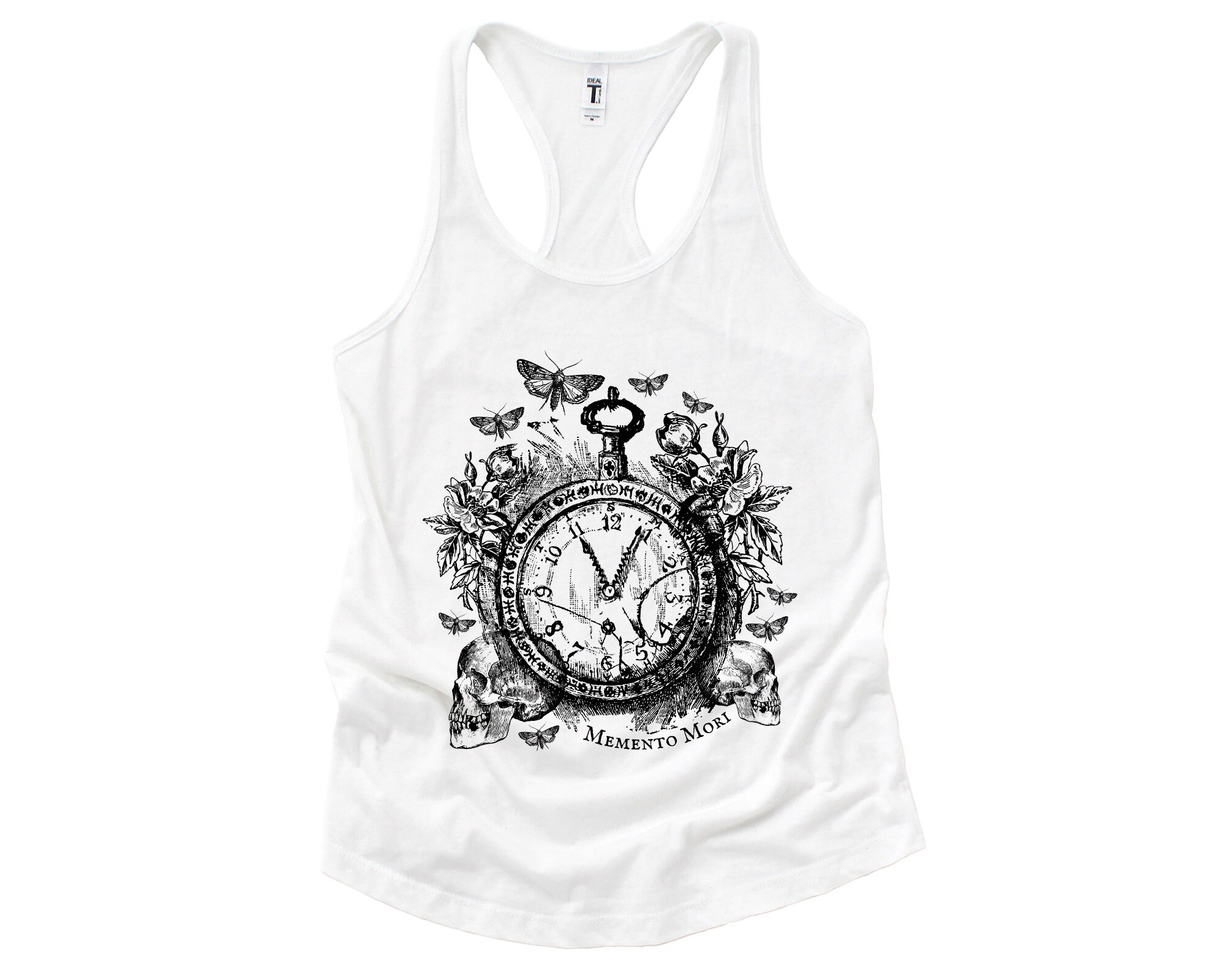 Memento Mori Moth Tank Goth Tank Top Goblincore Clothing Gothic Moth ...