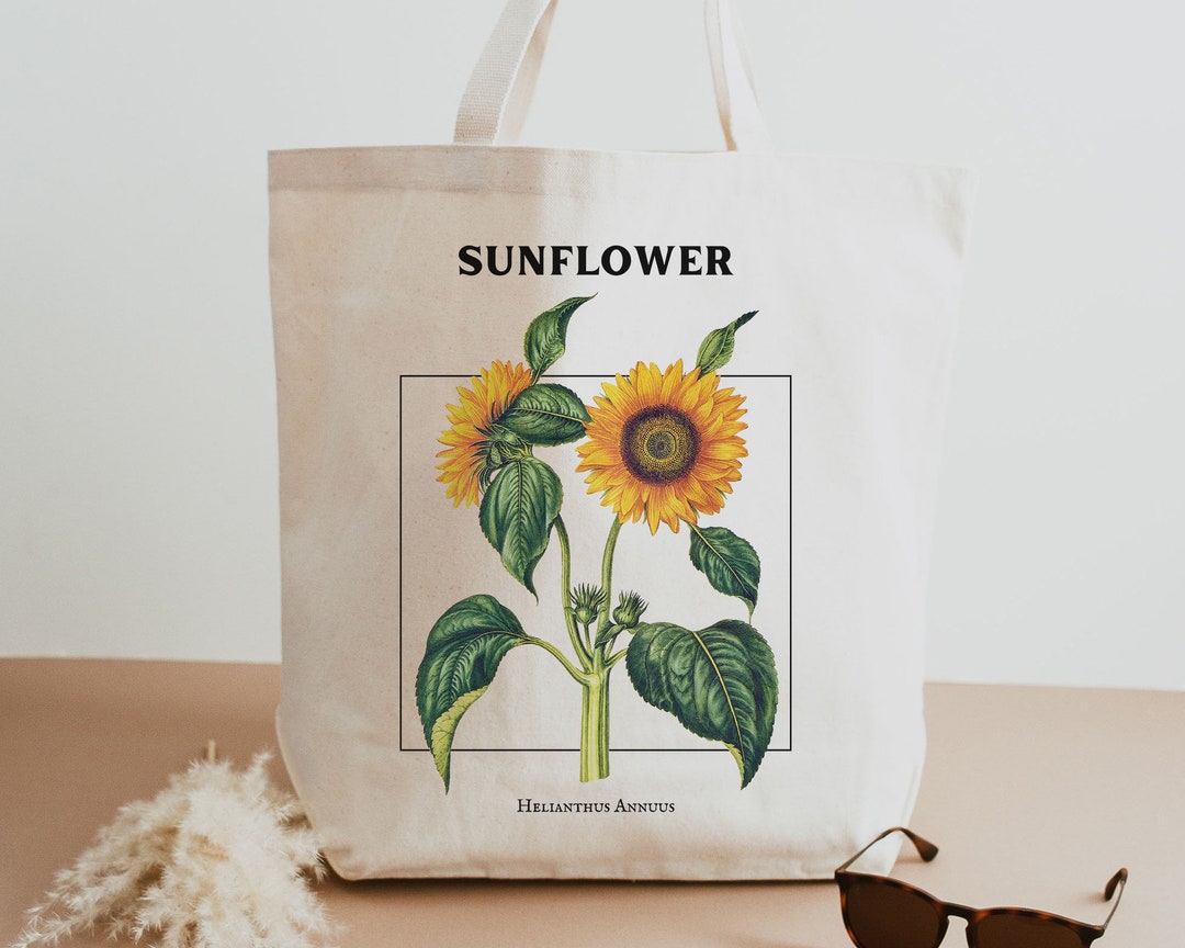 Sunflower Tote Bag Sunflower Tote Sunflower Bag Nature Tote Bag Garden ...