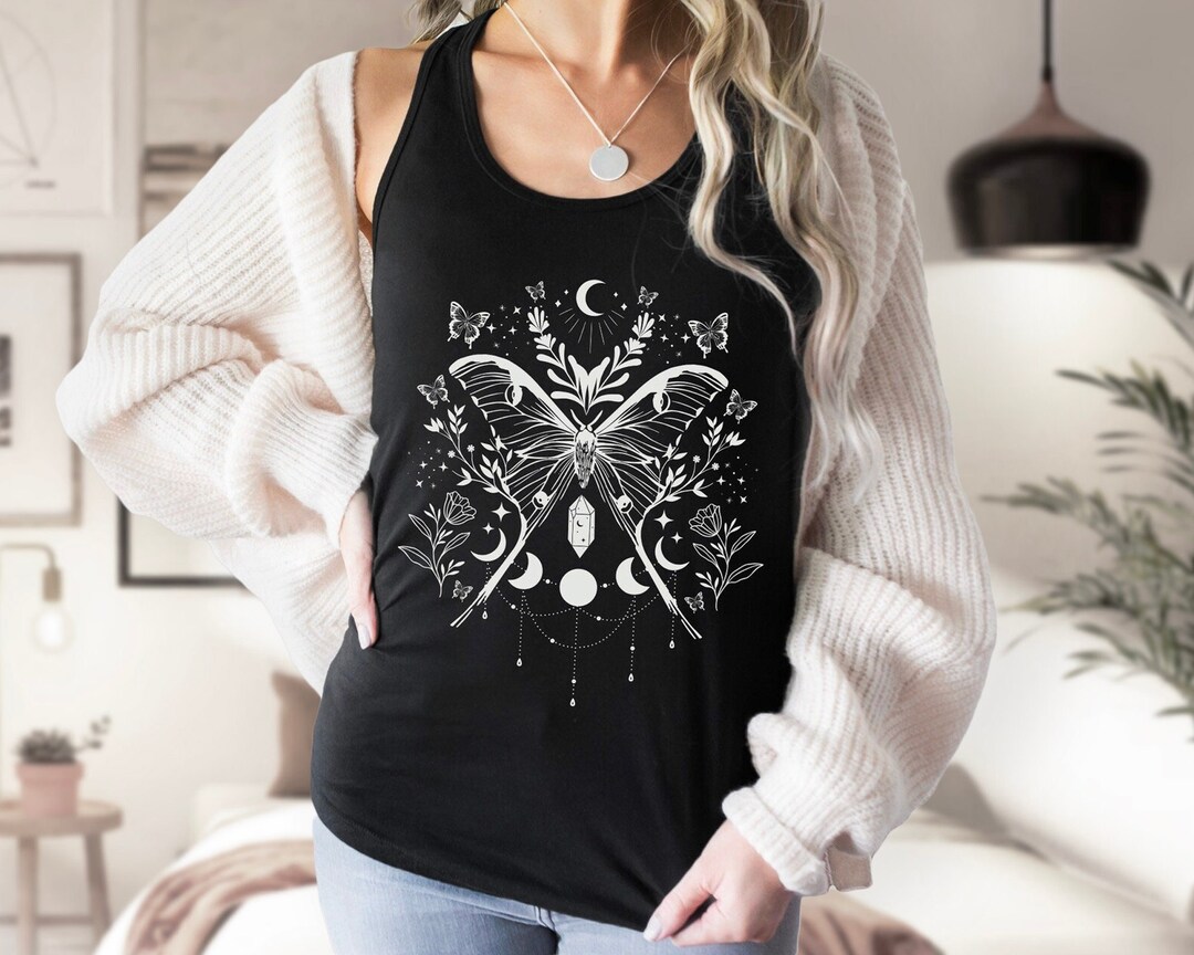 Luna Moth Butterfly Top Lunar Moth Stay Wild Moon Child Witchy Clothes ...