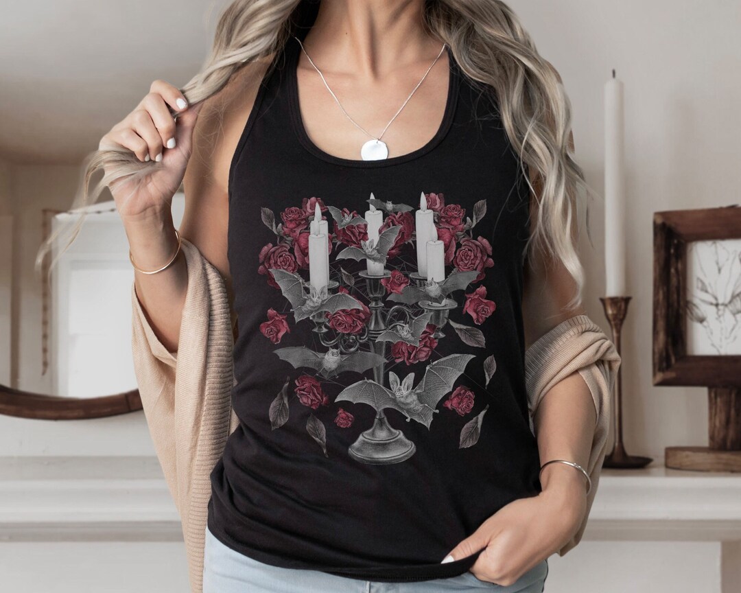 Witchy Tank Top Bat Shirt Gothic Top Witchy Clothes Cute Bat ...