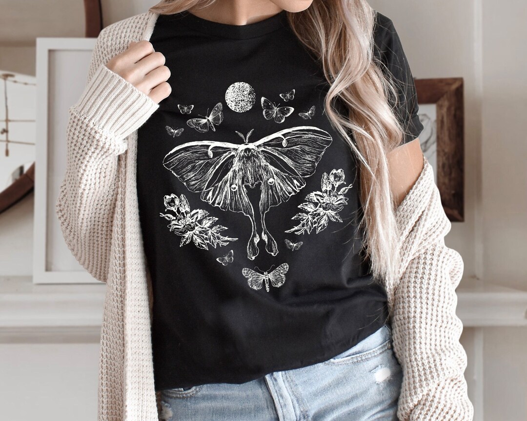 Luna Moth Celestial Moth Insect Shirt Moth T Shirt Moth Print ...