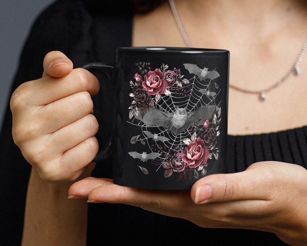 Bat Mug Witchy Mug Goth Mug Cute Bat Mug Witchy Stuff Aesthetic Mug ...