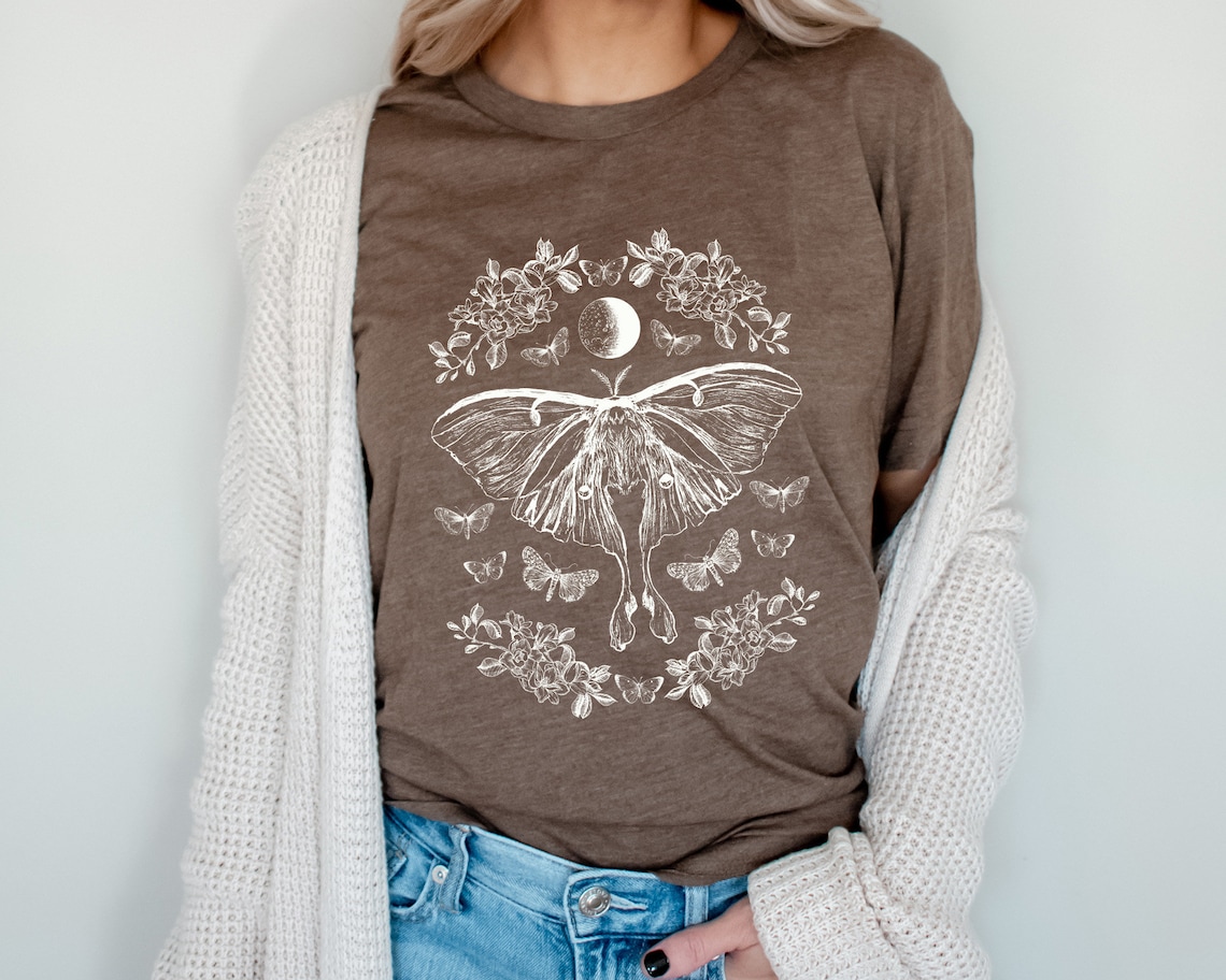 Luna Moth Celestial Moth Insect Shirt Moth T Shirt Moth Print | Etsy