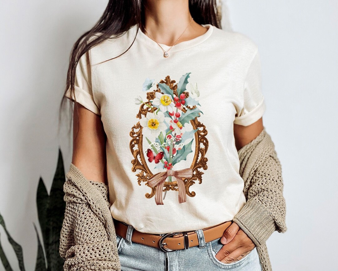 Narcissus Birth Flower Shirt December Birth Flower Cottagecore Clothes ...