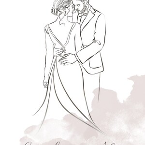 Line Drawing Custom Engagement Wedding Gifts Anniversary - Etsy