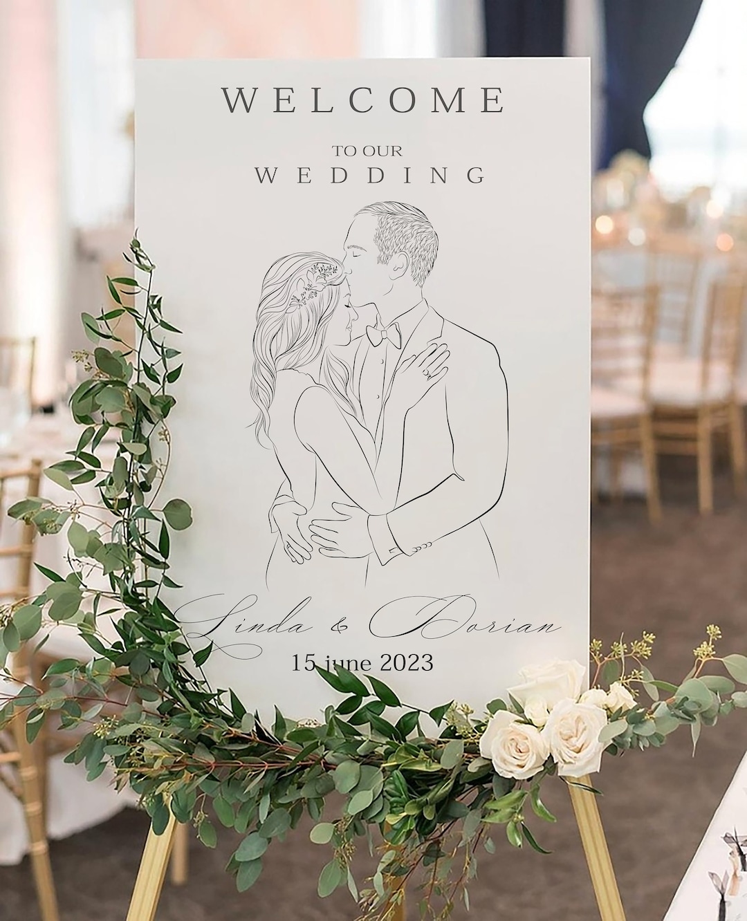 Personalized Wedding Welcome Sign, Custom Welcome Sign, Gift for Couple ...