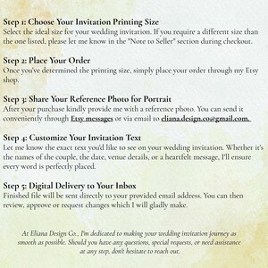 Elegant Wedding Invitation, Line Art Portrait Couple, Custom Wedding ...