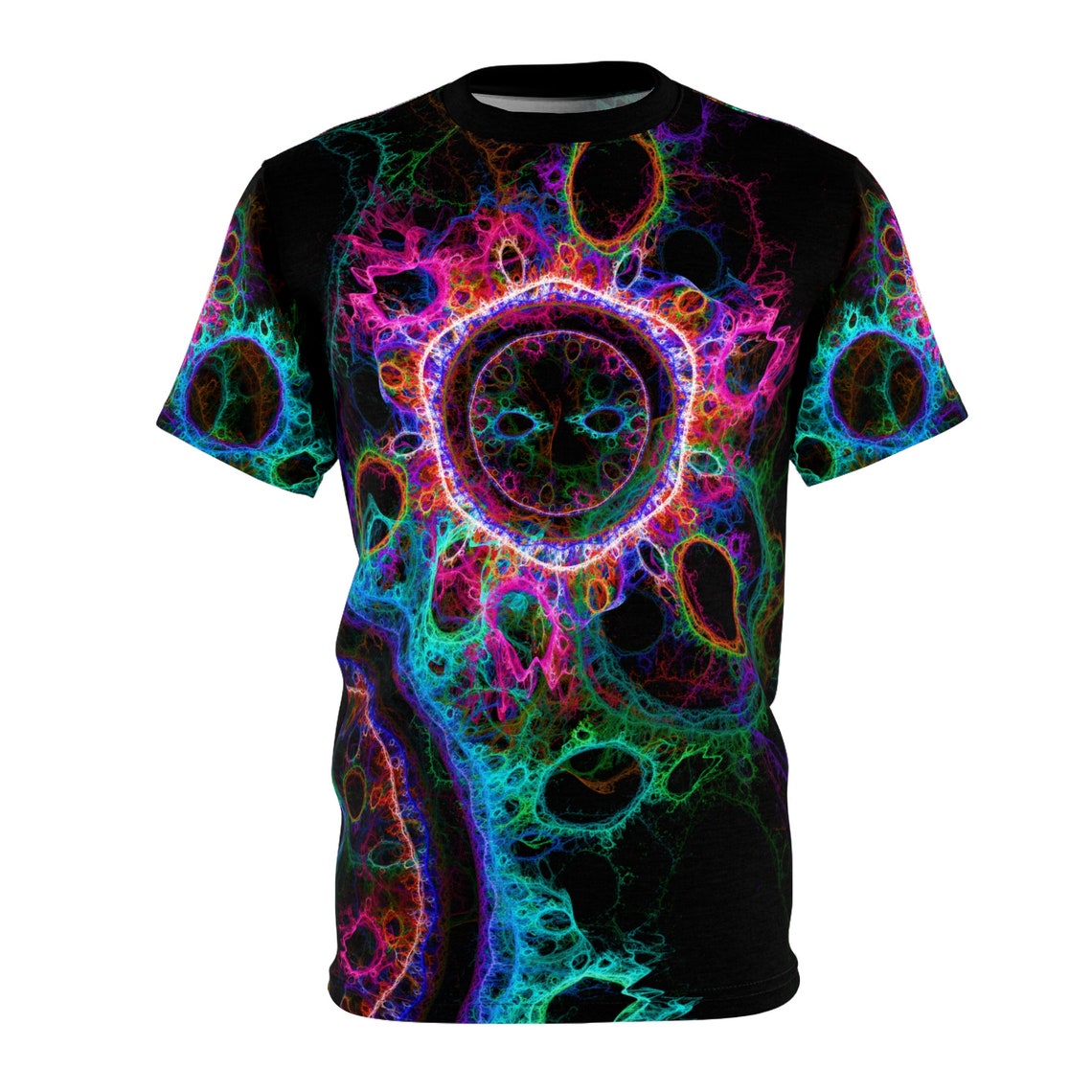 Psychedelic Boho Fractal Tshirt by Alien Fossil Art Unique Tee - Etsy
