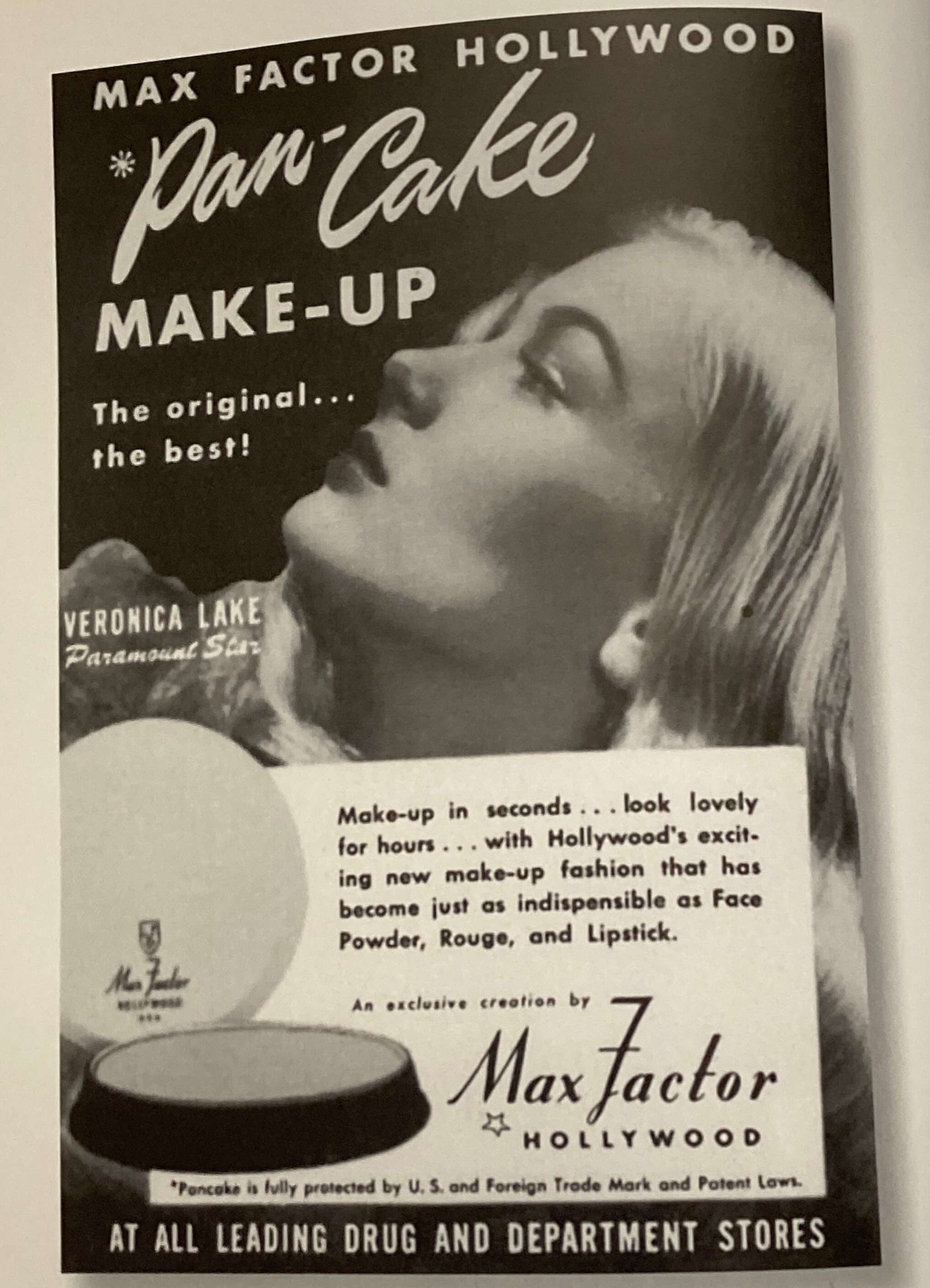 Max Factor Pan Cake Foundation tan Rose Shade. C. 1950 See Description ...
