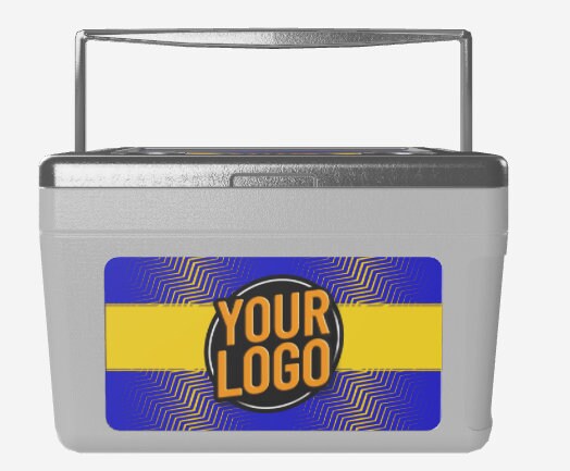 Custom Hardside Coolers With 6 Can, Full Body Vinyl Wrap Water Cooler ...