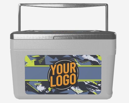 Custom Hardside Coolers With 6 Can, Full Body Vinyl Wrap Water Cooler ...