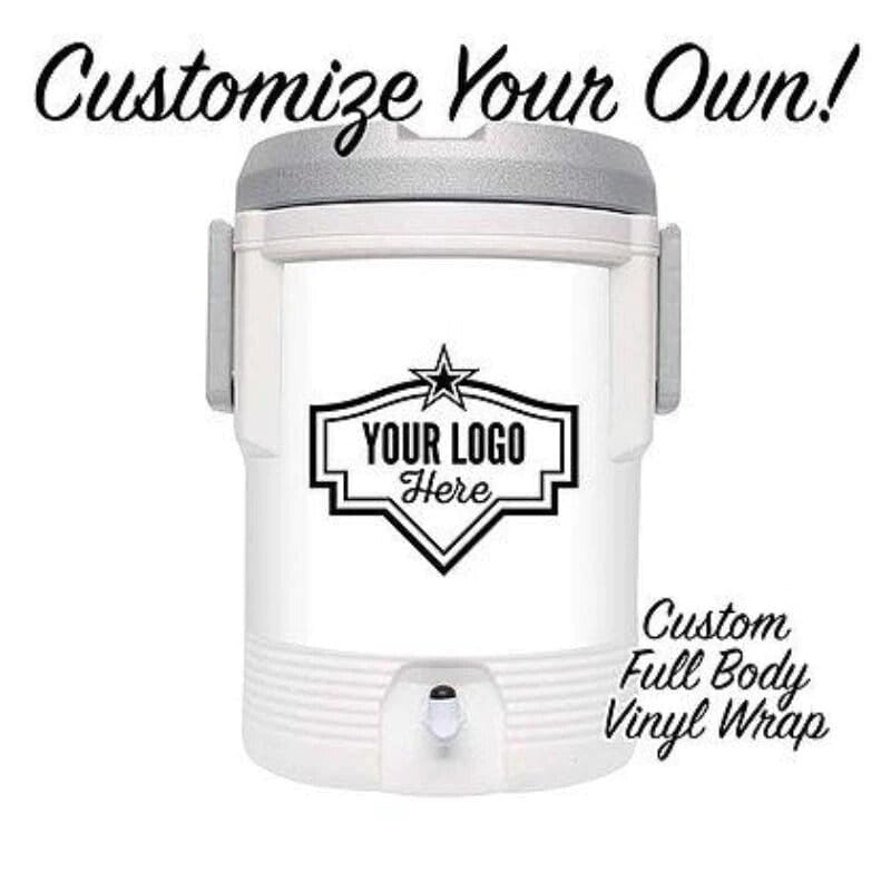 5 Gallon or 10 Gallon W/vinyl Wrap Beverage Cooler, Full Body Vinyl ...